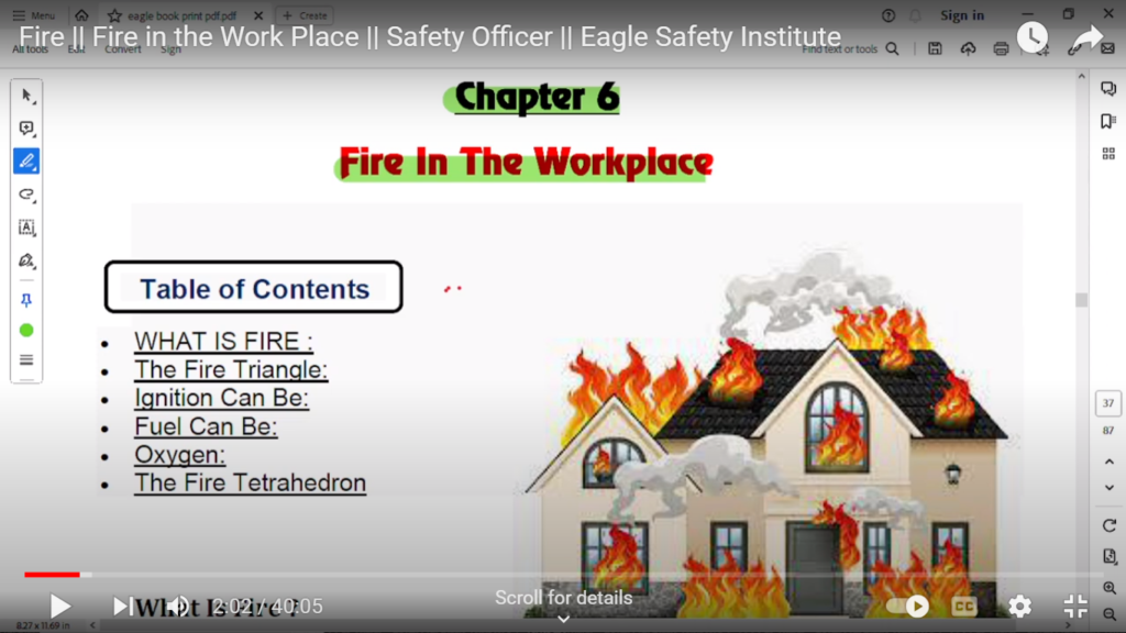 Fire || Fire in the Work Place || Safety Officer || Eagle Safety Institute